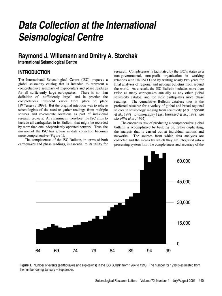 Fillable Online The ISC Bulletin as a comprehensive source of ...