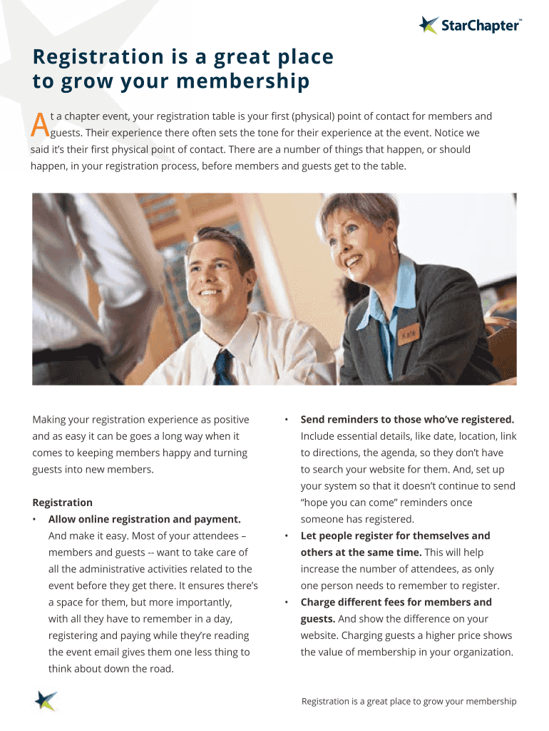 Fillable Online Great Ideas for an Effective Event Registration Table ...