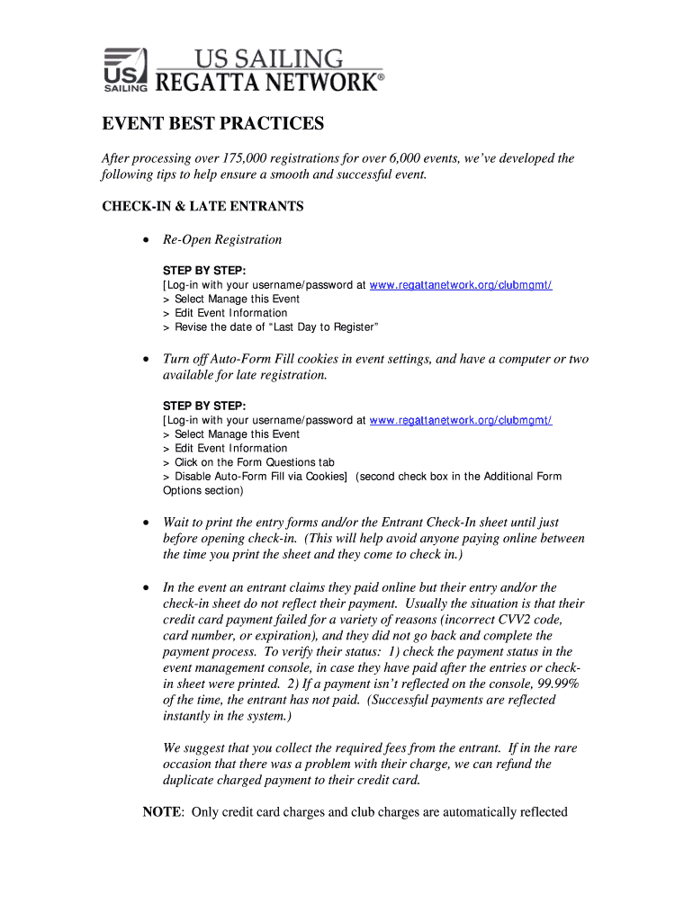 Fillable Online 9 Event Check In Tips To Guarantee A Smooth Experience ...