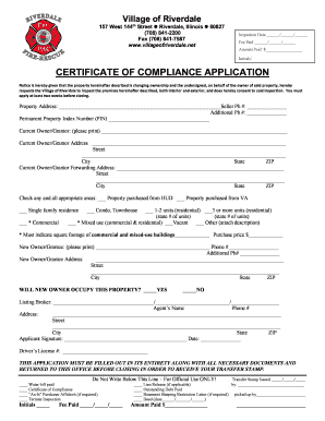 Fillable Online Certificate-of-Compliance-Application-Complete-Packet-1.doc Fax Email Print ...