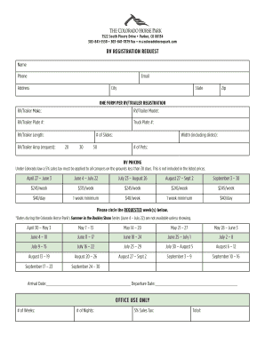 Fillable Online d3smcx1ckyjfrg cloudfront RV REGISTRATION REQUEST Fax ...