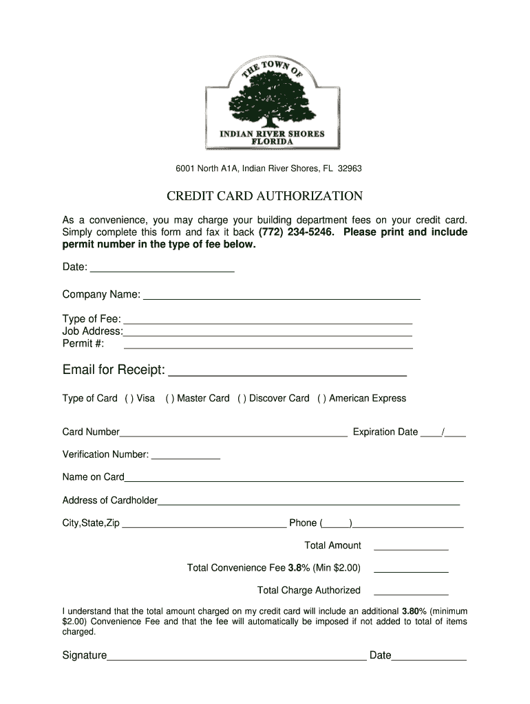 Fillable Online Building Department 6001 North Highway A1A Indian River ...