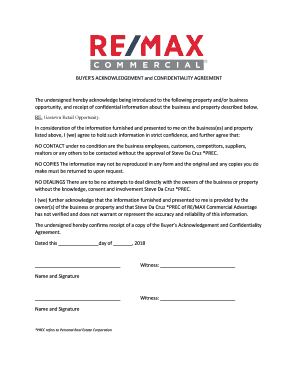 Fillable Online The undersigned hereby acknowledge being introduced to ...