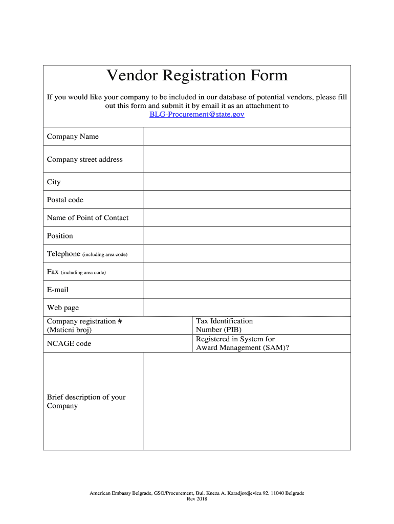 Fillable Online Vendor Registration Form TemplateJotForm Fax Email ...