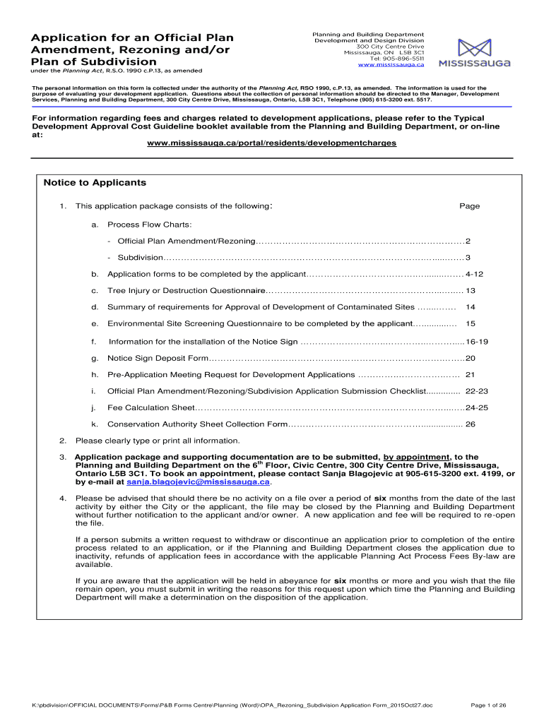 Fillable Online Plan of Subdivision Application Form Fax Email Print ...