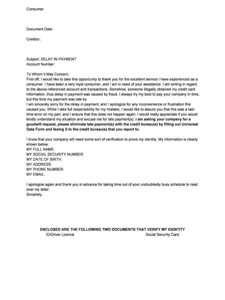Credit Dispute Letter Fill Out Sign Online DocHub