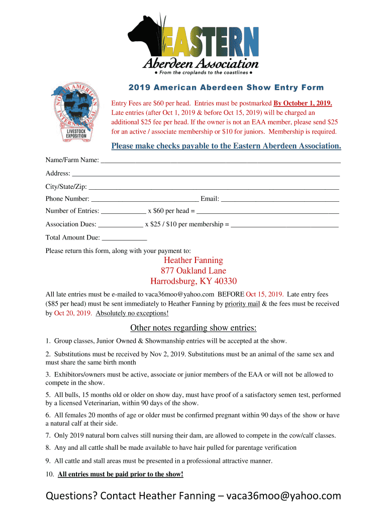 Fillable Online 2019 Online AHS Inspection and Foal Registration Form ...