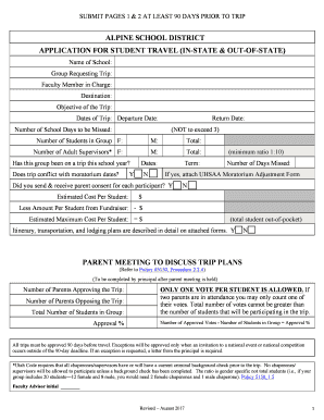 Fillable Online Application for Student Travel.docx Fax Email Print ...