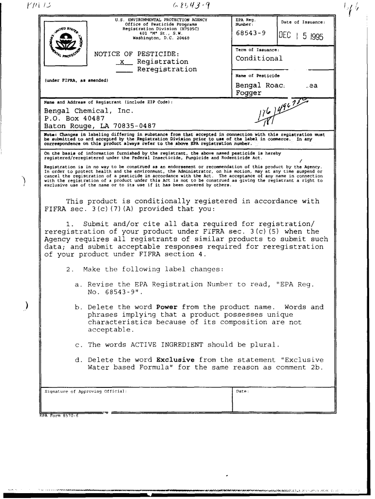 Fillable Online U.S. EPA, Pesticide Product Label, RECOIL BROAD ...
