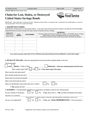 Fillable Online 2018 Form Treasury FS 1048 Fill Online, Printable ...