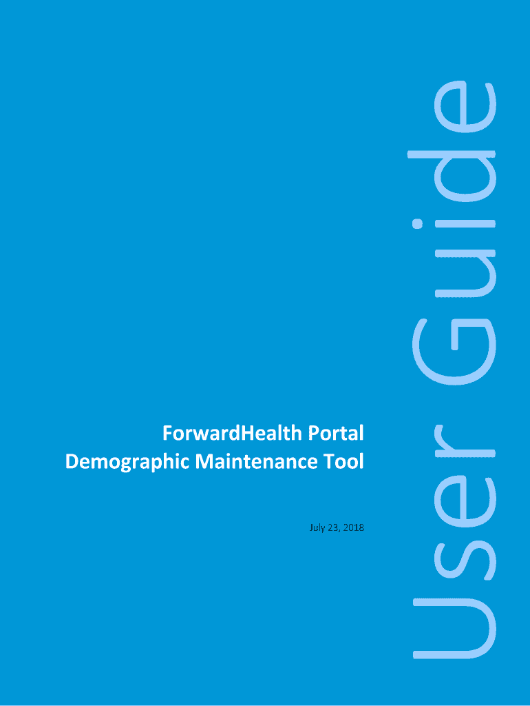 Fillable Online ForwardHealth Portal Demographic Maintenance Tool Fax ...