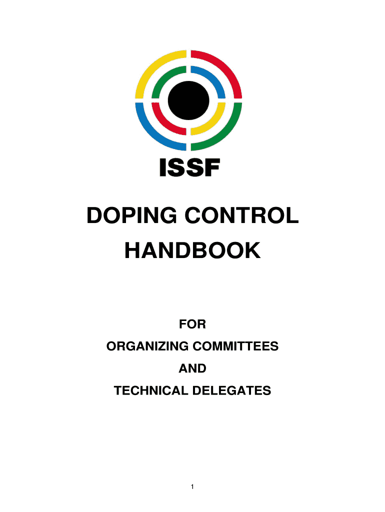 Fillable Online DOPING CONTROL HANDBOOK - issf-sports.org Fax Email ...