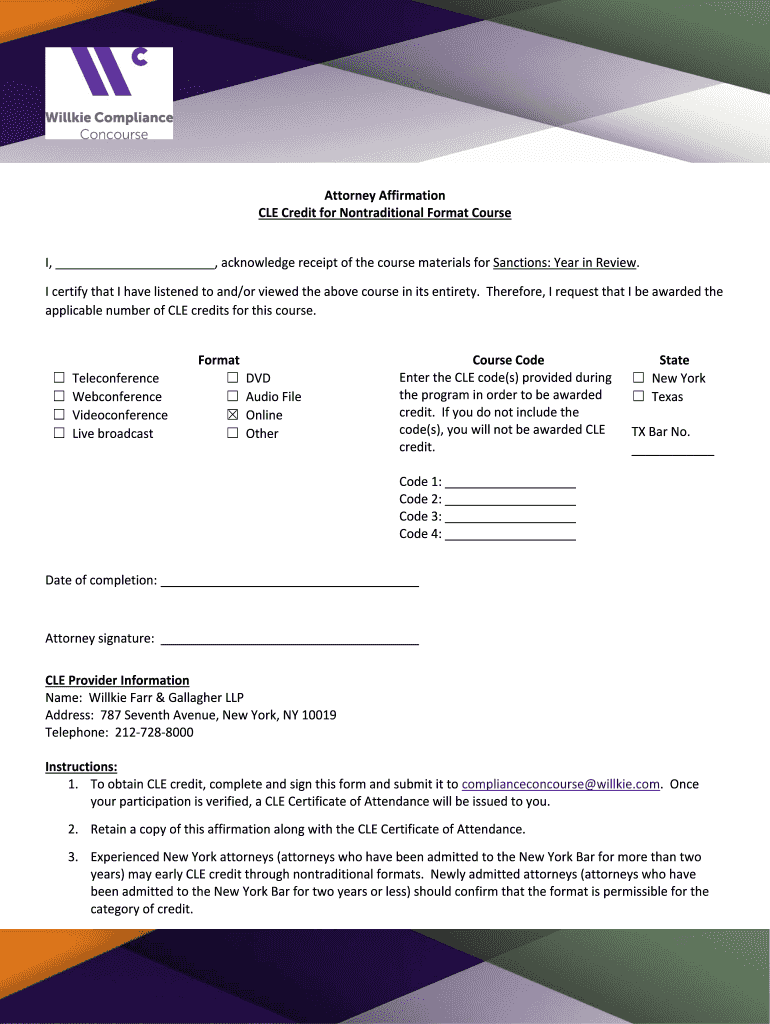 Fillable Online Attorney Affirmation - Fill Online, Printable, Fillable ...