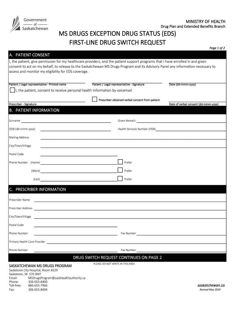 Fillable Online formulary drugplan health gov sk Drug Plan and Extended ...