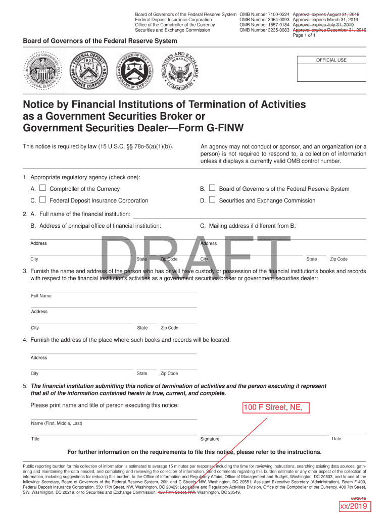 Fillable Online ) of the Form G-FIN instructions for ...