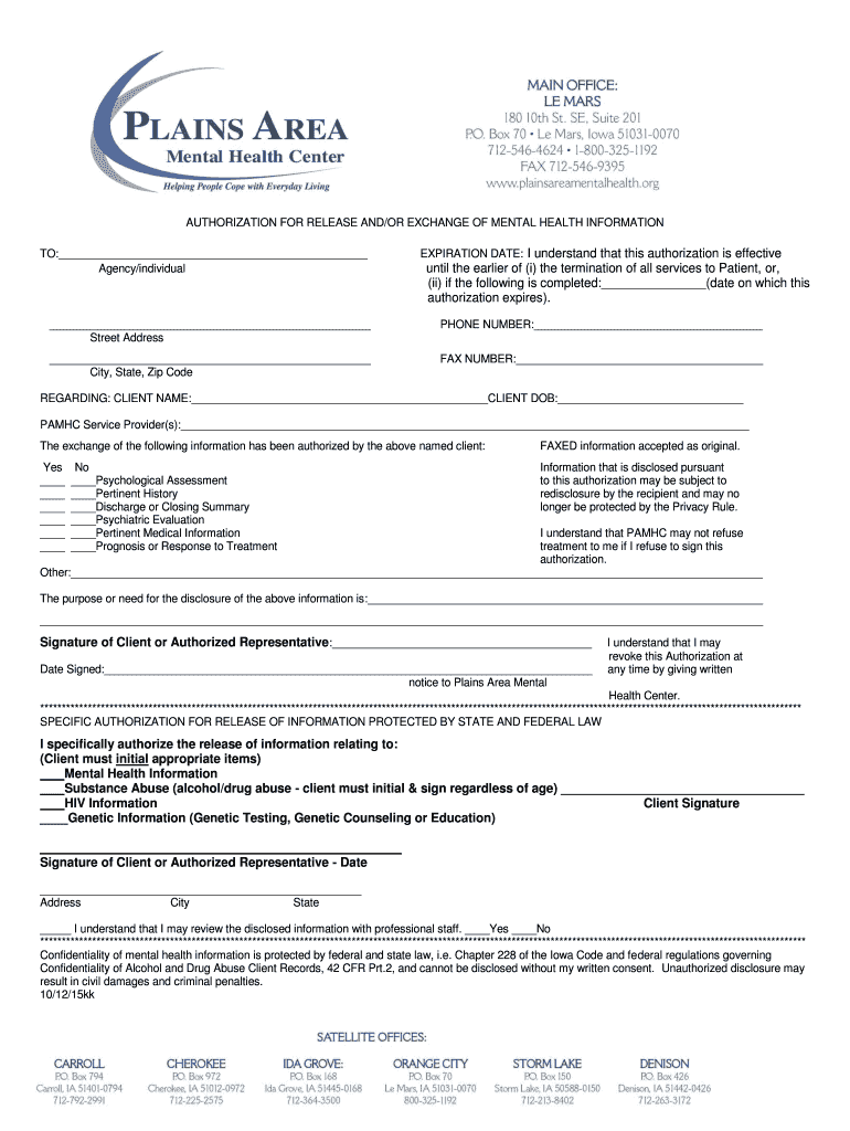 Fillable Online Authorization to Release Protected Health Information to a ... Fax Email Print ...