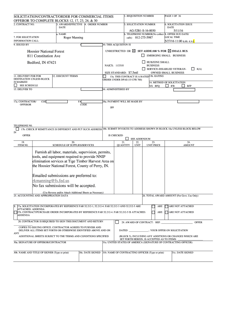 Fillable Online SOLICITATION/CONTRACT/ORDER FOR COMMERCIAL ITEMS 8225119 ... Fax Email Print ...