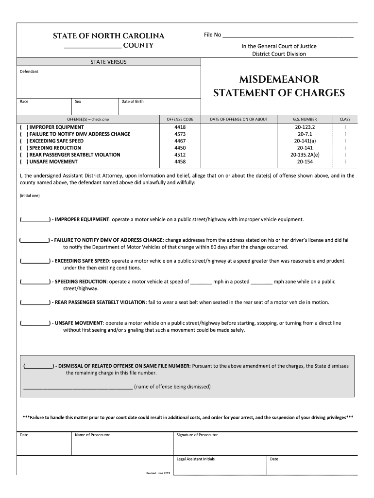 Fillable Online Misdemeanor Statement Of Charges CR-120Pdf Fpdf Docx ...