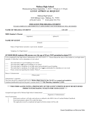 Fillable Online Guest Approval Form (2019-2020) Fax Email Print - pdfFiller