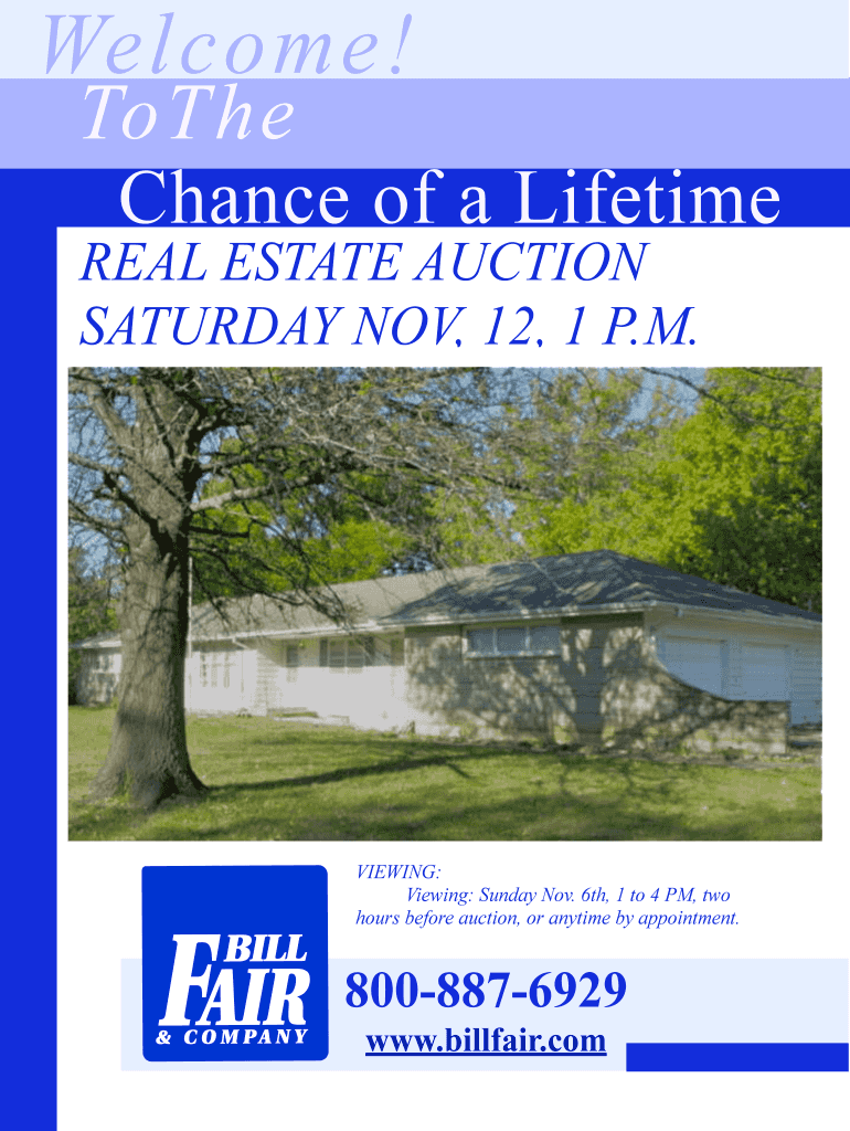 Fillable Online Welcome! ToThe - Bill Fair and Company Worldwide ...