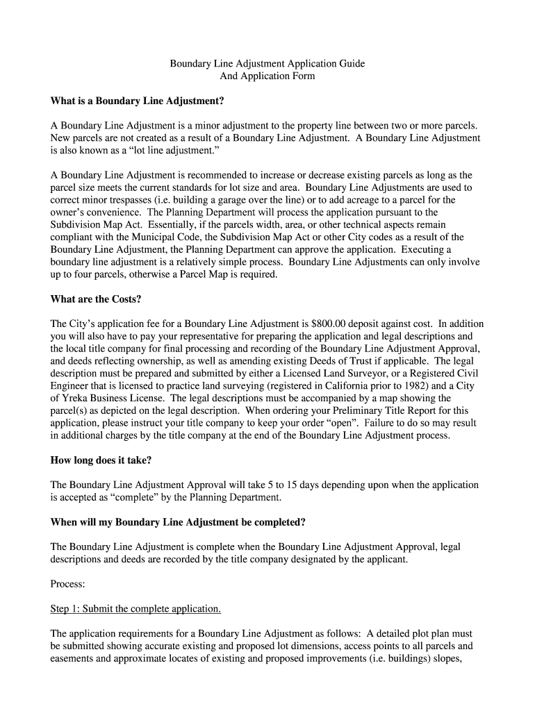 Fillable Online Boundary Line Adjustments - Franklin County, Washington Fax Email Print - pdfFiller