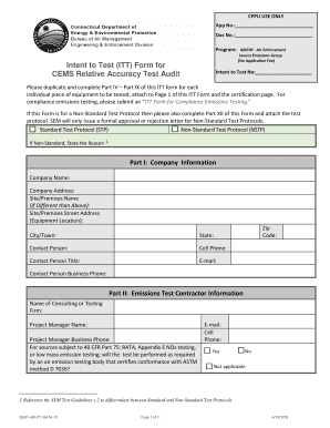 Fillable Online Source Emissions Group Intent to Test (ITT) Form for ...