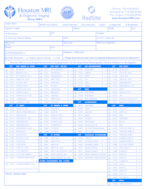 Fillable Online Provider Portal Houston MRI The Woodlands Fax Email ...