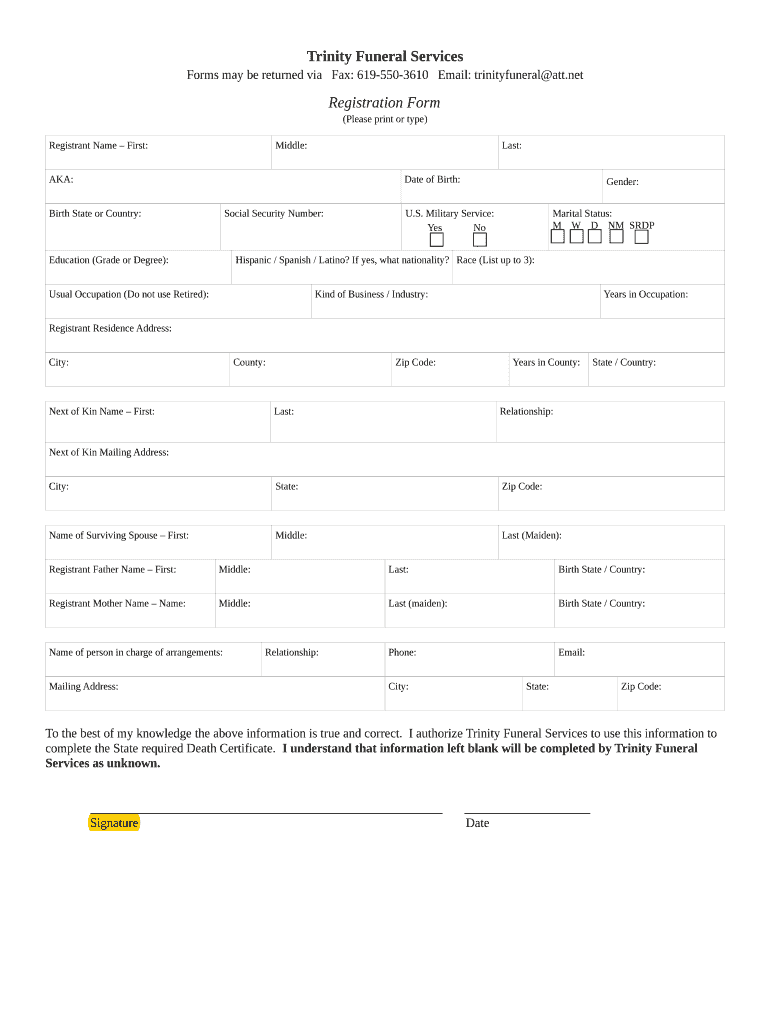 Fillable Online NCBFS - North Carolina Board of Funeral Service - North ...