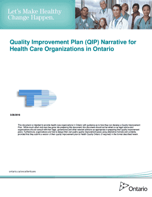 Fillable Online Quality Improvement Plan (QIP) - health.gov.on.ca Fax ...