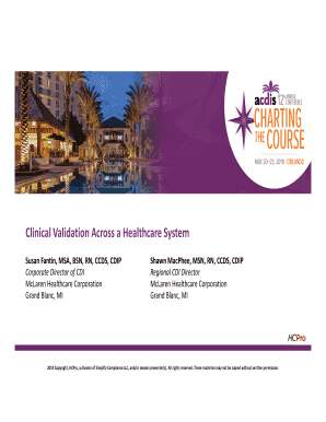 Fillable Online Clinical Validation Across a Healthcare System - acdis ...