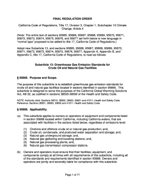 Fillable Online Regulations: Title 17 - California Code of Regulation ...