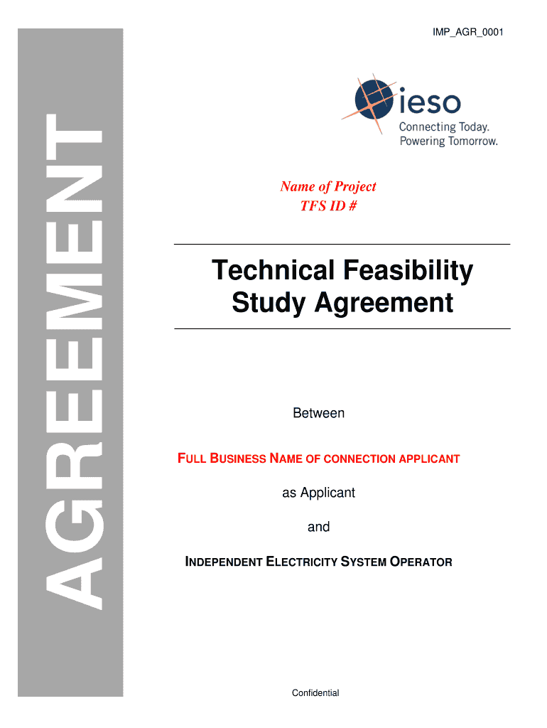 Fillable Online Technical Feasibility Study Agreement Fax Email Print ...