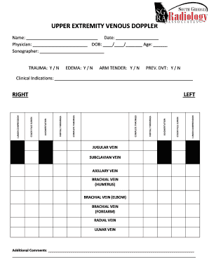 Fillable Online UPPER EXTREMITY VENOUS DOPPLER Fax Email Print - pdfFiller