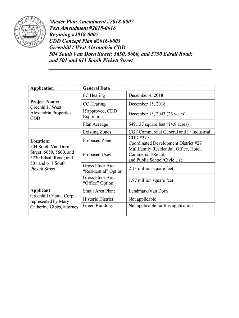Fillable Online Master Plan Amendment #2018-0007 Text Amendment #2018 ...