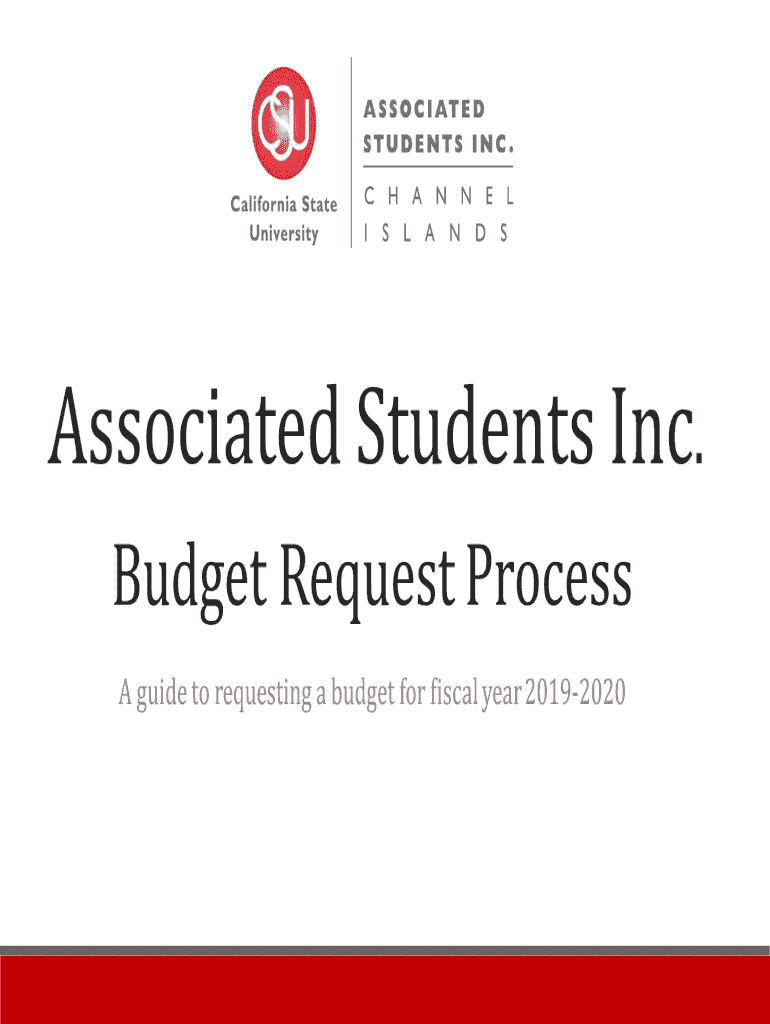 Fillable Online asi csuci ASI Budget Request Process Fax Email Print ...
