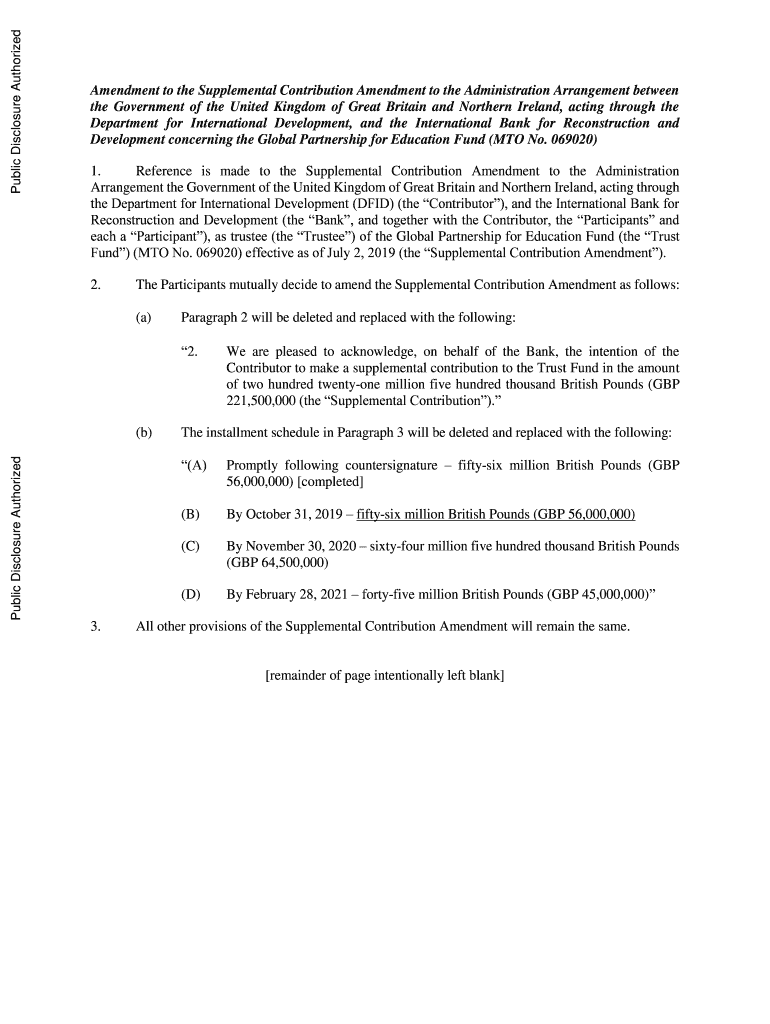 Fillable Online Official Documents- Amendment to the Supplemental ...