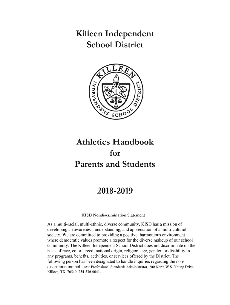 Fillable Online Killeen Independent School District Athletics ...