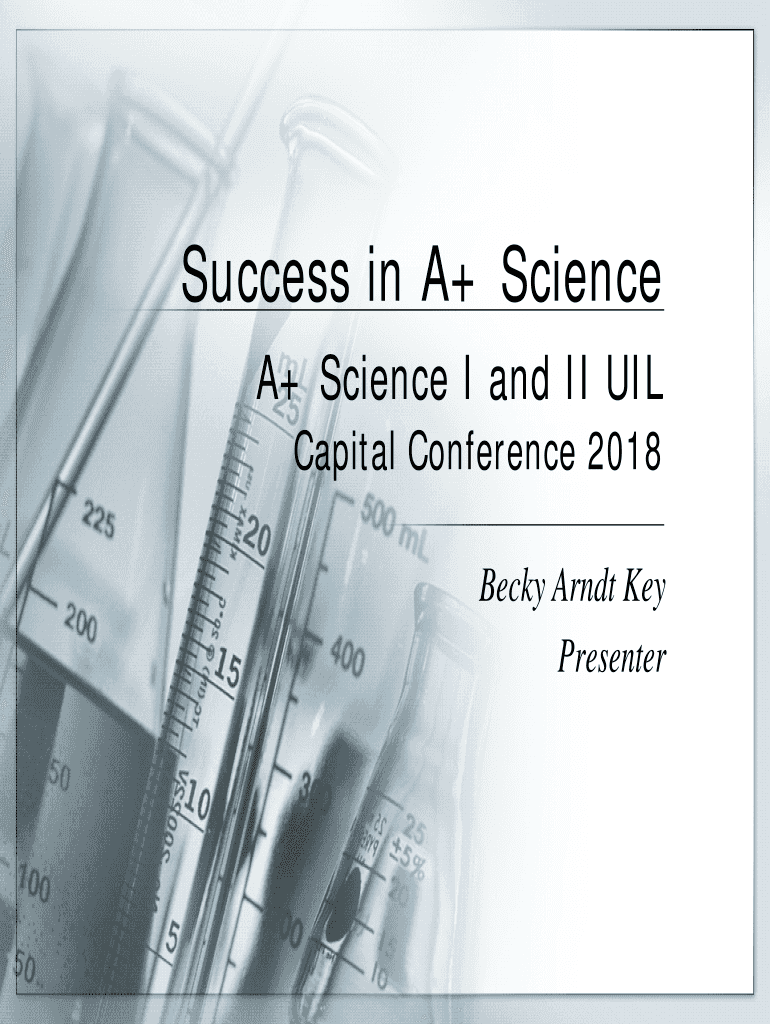 Fillable Online Science I and II UIL Test Fax Email Print - pdfFiller