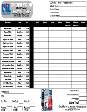 Fillable Online UIL Tennis 2019-Order Form-2 Fax Email Print - pdfFiller