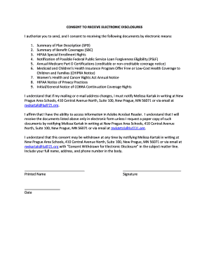 Fillable Online ESIGN Consent to Use Electronic Records and Signatures ...