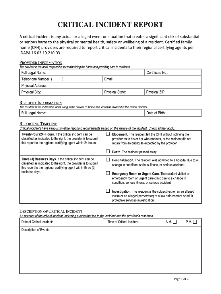 Critical Incident Report Idaho Department Of Health And Welfare critical-incident-report-idaho-department-of-health-and-welfare
