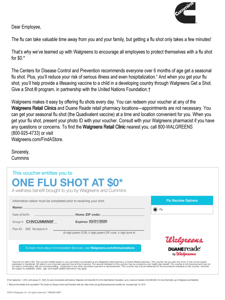 Fillable Online Flu Voucher Instructions for receiving your flu shot through ... Fax Email Print ...
