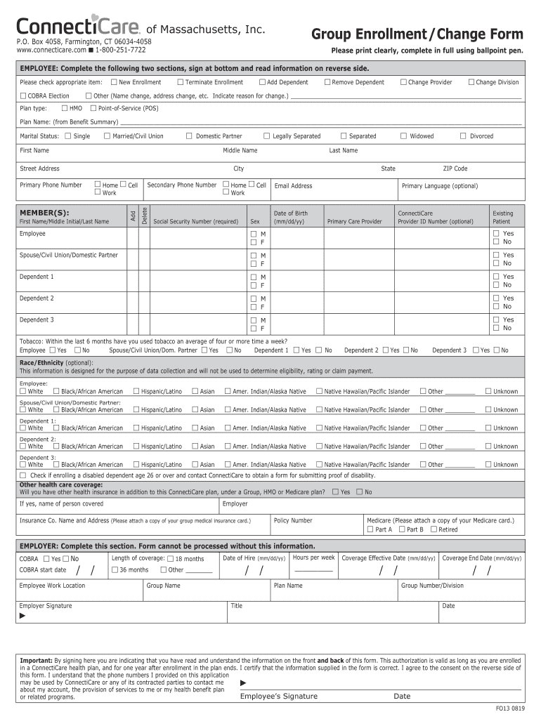 Fillable Online 2020 MA Enrollment/Change Form Fillable Final. 2020 MA ...