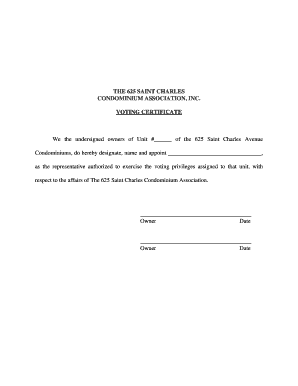 Fillable Online 625 voting certificate Fax Email Print - pdfFiller