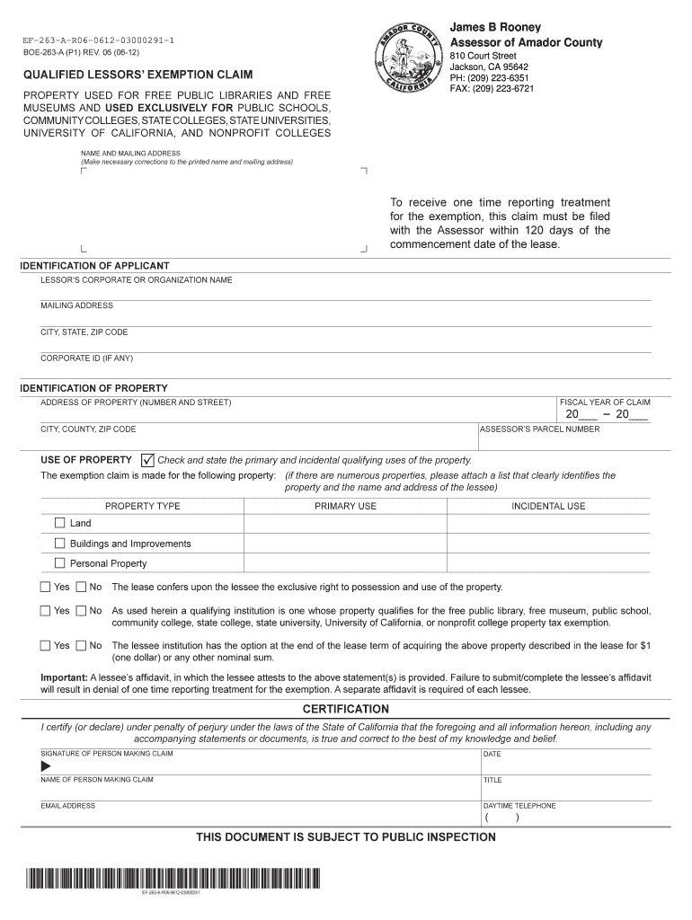 Fillable Online EF-263-A-R06-0612-03000291-1 Fax Email Print - pdfFiller