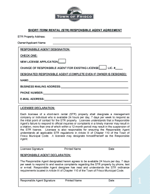 Fillable Online Short Term Rental Permit and Certificate of Inspection ...