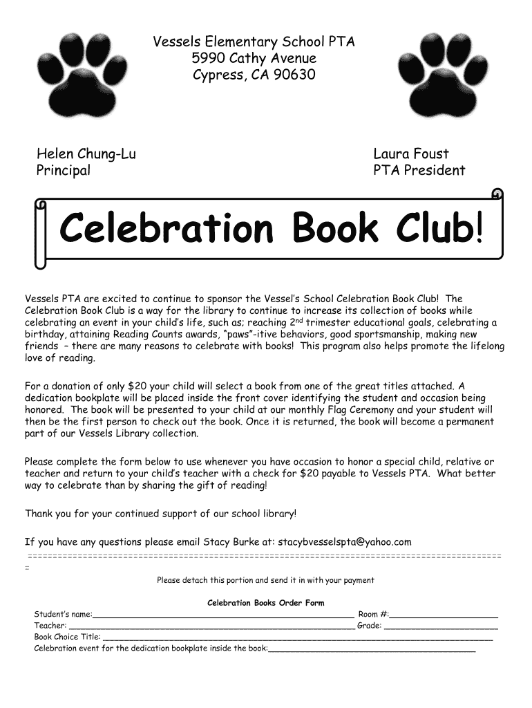 Fillable Online Helen Chung-Lu Laura Foust PTA President Celebration ...