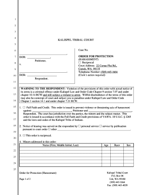 Fillable Online Petition for Order of Protection - Adult - Missouri ...