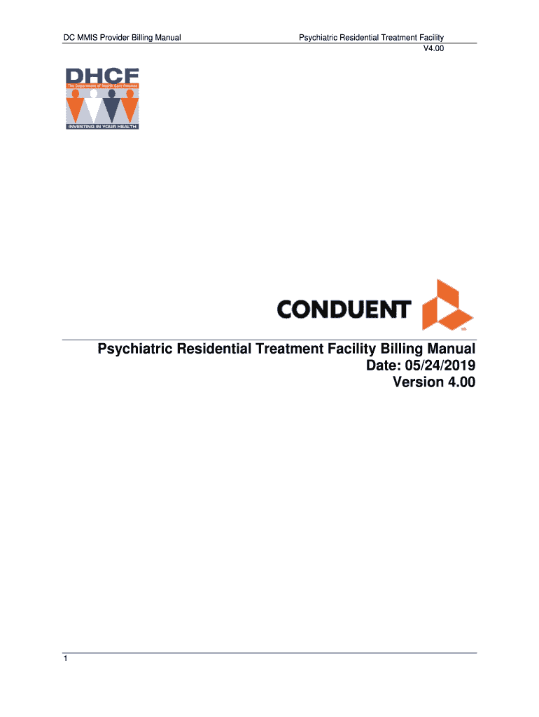 Fillable Online Psychiatric Residential Treatment Facility Billing ...