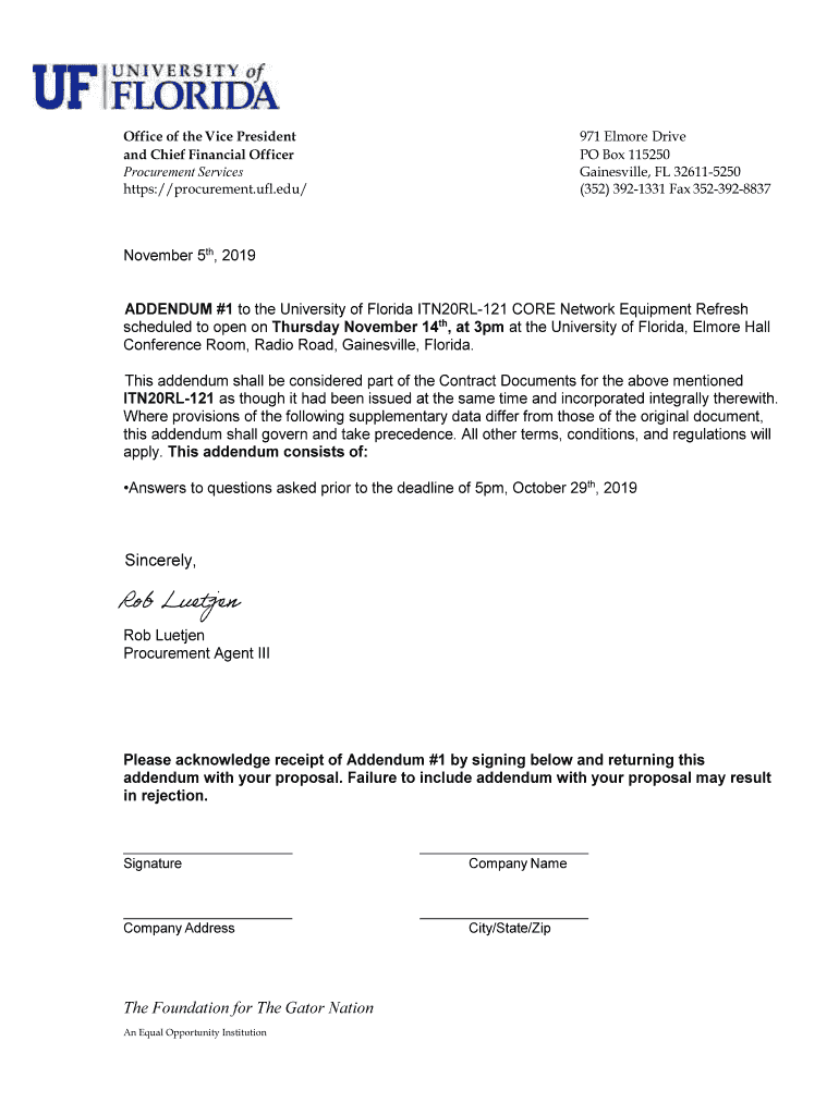 Fillable Online Procurement Staff - UF Procurement - University of ...